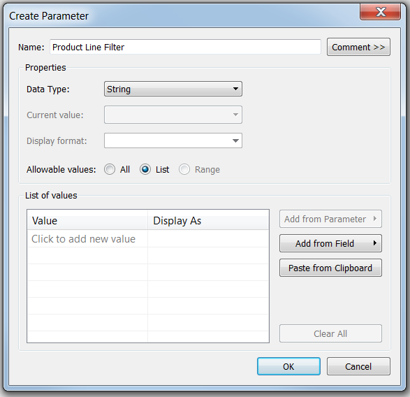 Dimension Filters in Tableau